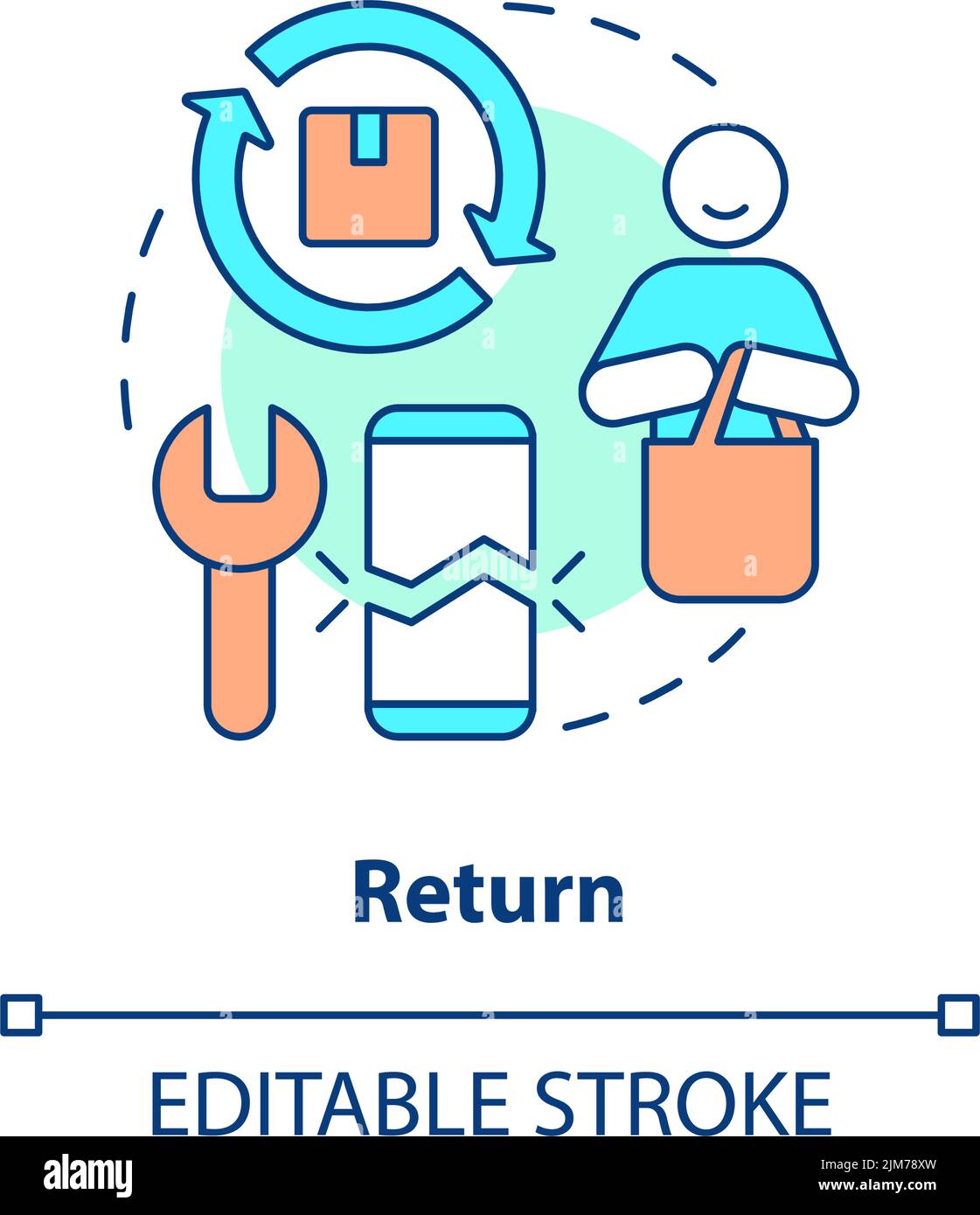 Return concept icon Stock Vector Image & Art - Alamy