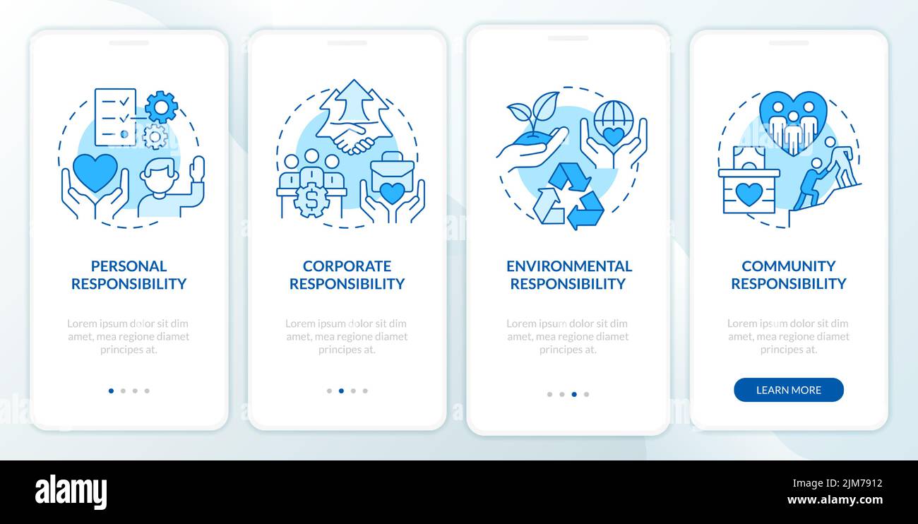 Types of CSR blue onboarding mobile app screen Stock Vector Image & Art ... Types of CSR blue onboarding mobile app screen Stock Vector Image & Art ...