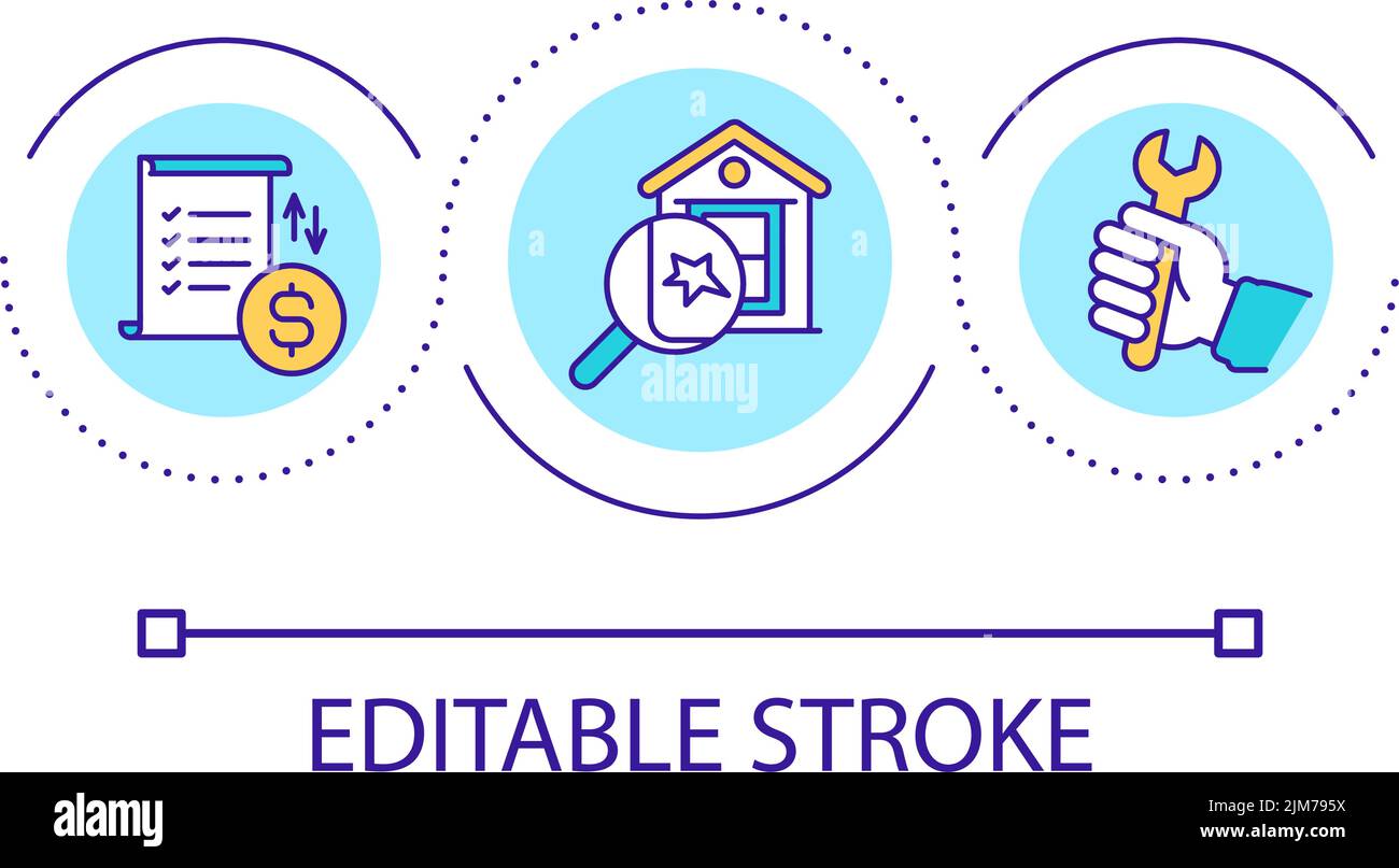 Building damage assessment loop concept icon Stock Vector Image & Art ...