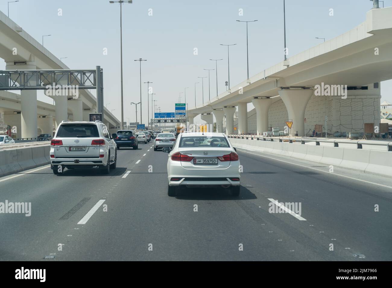 Doha road and express way, Qatar Stock Photo - Alamy