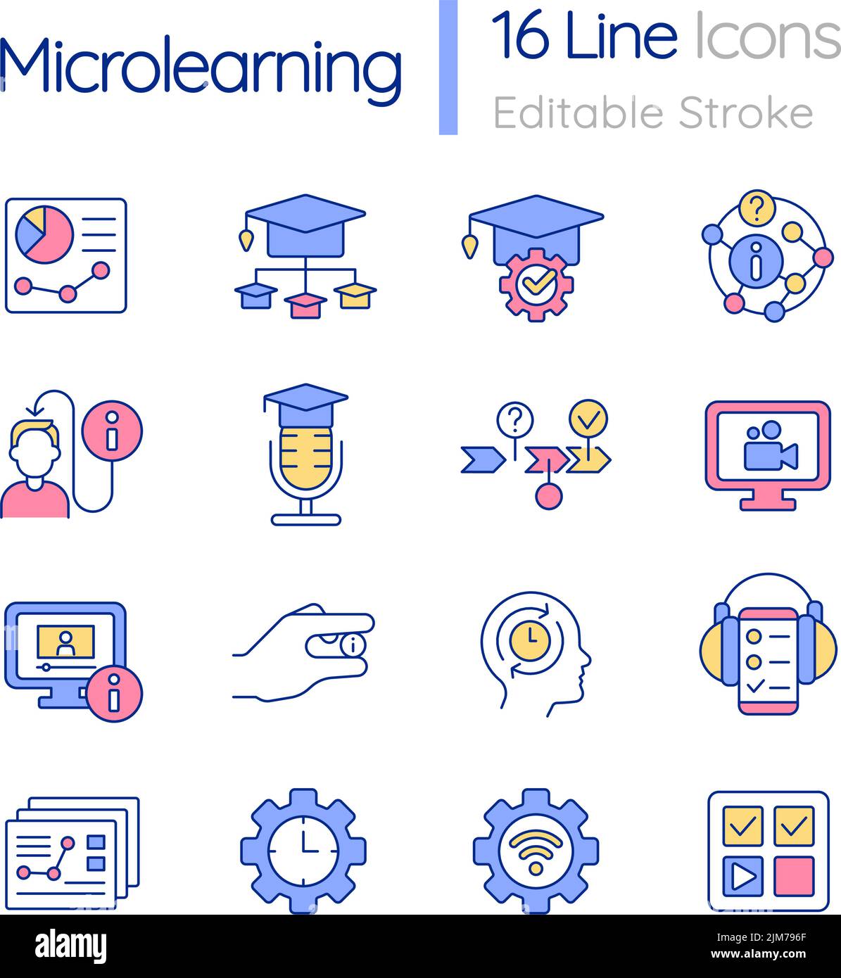 Big set of education icon clipart hi-res stock photography and images ...