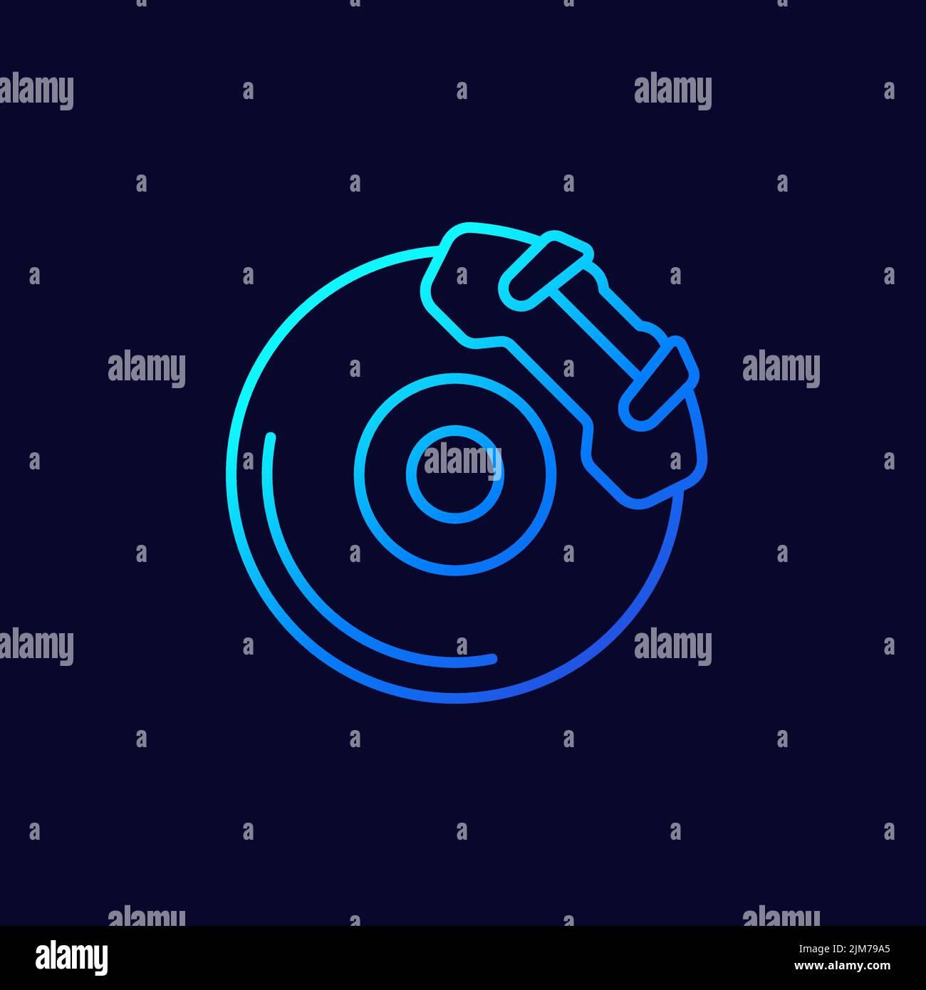 disc brake line icon, vector Stock Vector Image & Art - Alamy