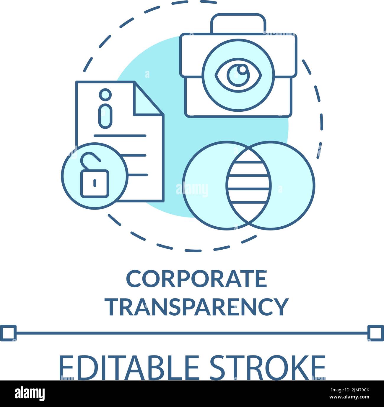 Corporate transparency turquoise concept icon Stock Vector Image & Art ...