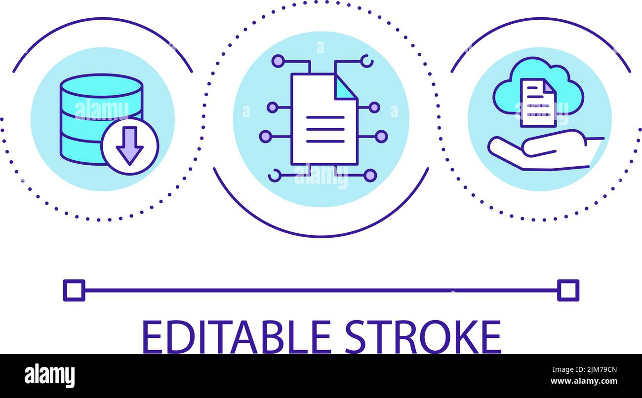 Data transfer cloud storage loop Stock Vector Images - Alamy