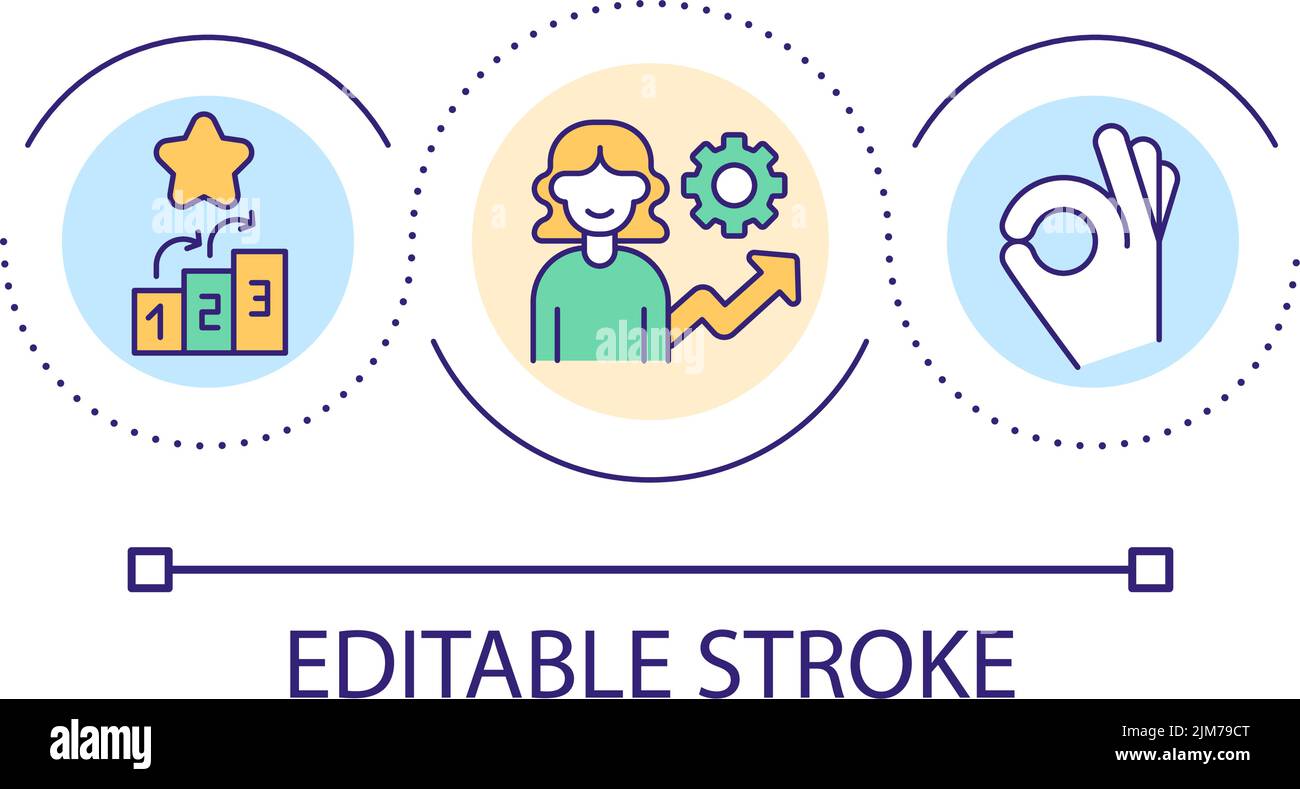 Personal and professional growth loop concept icon Stock Vector Image ...