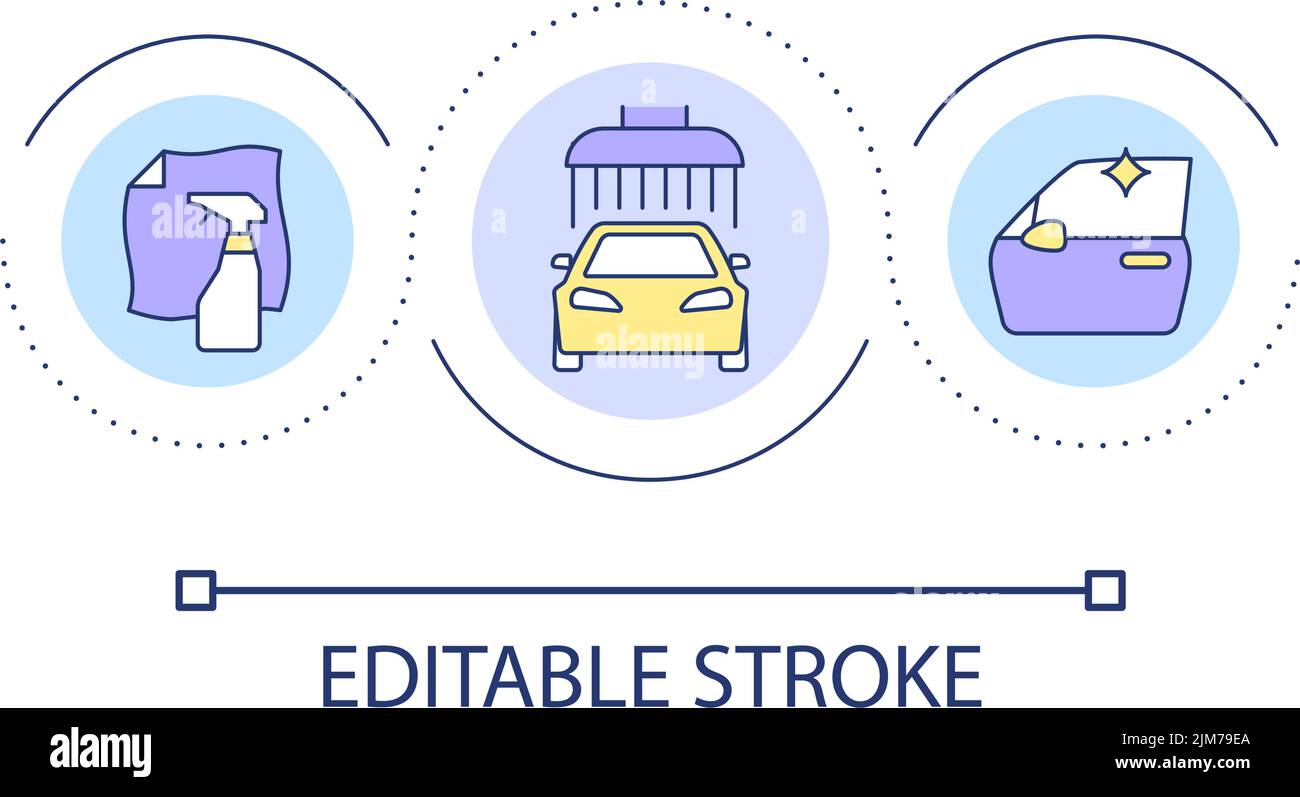 Clean your car loop concept icon Stock Vector Image & Art - Alamy