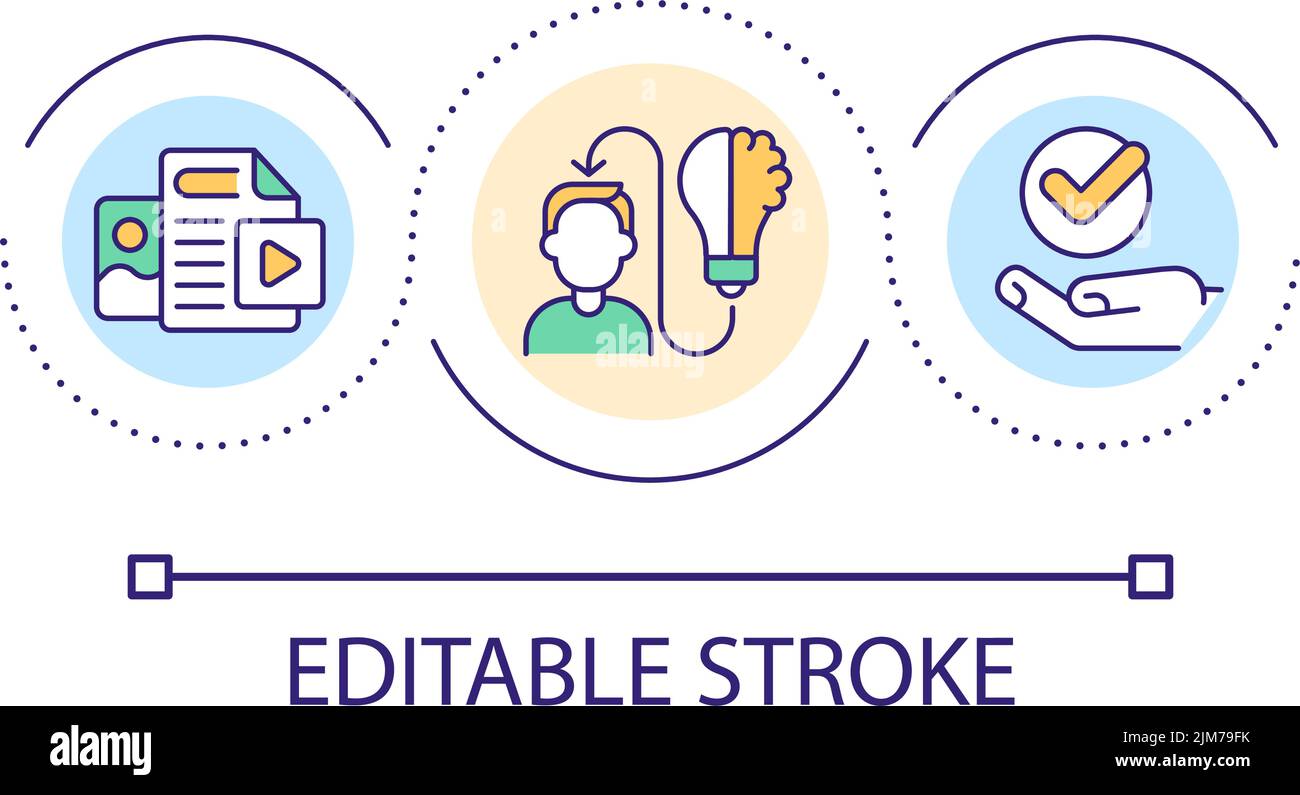 E learning resources loop concept icon Stock Vector Image & Art - Alamy