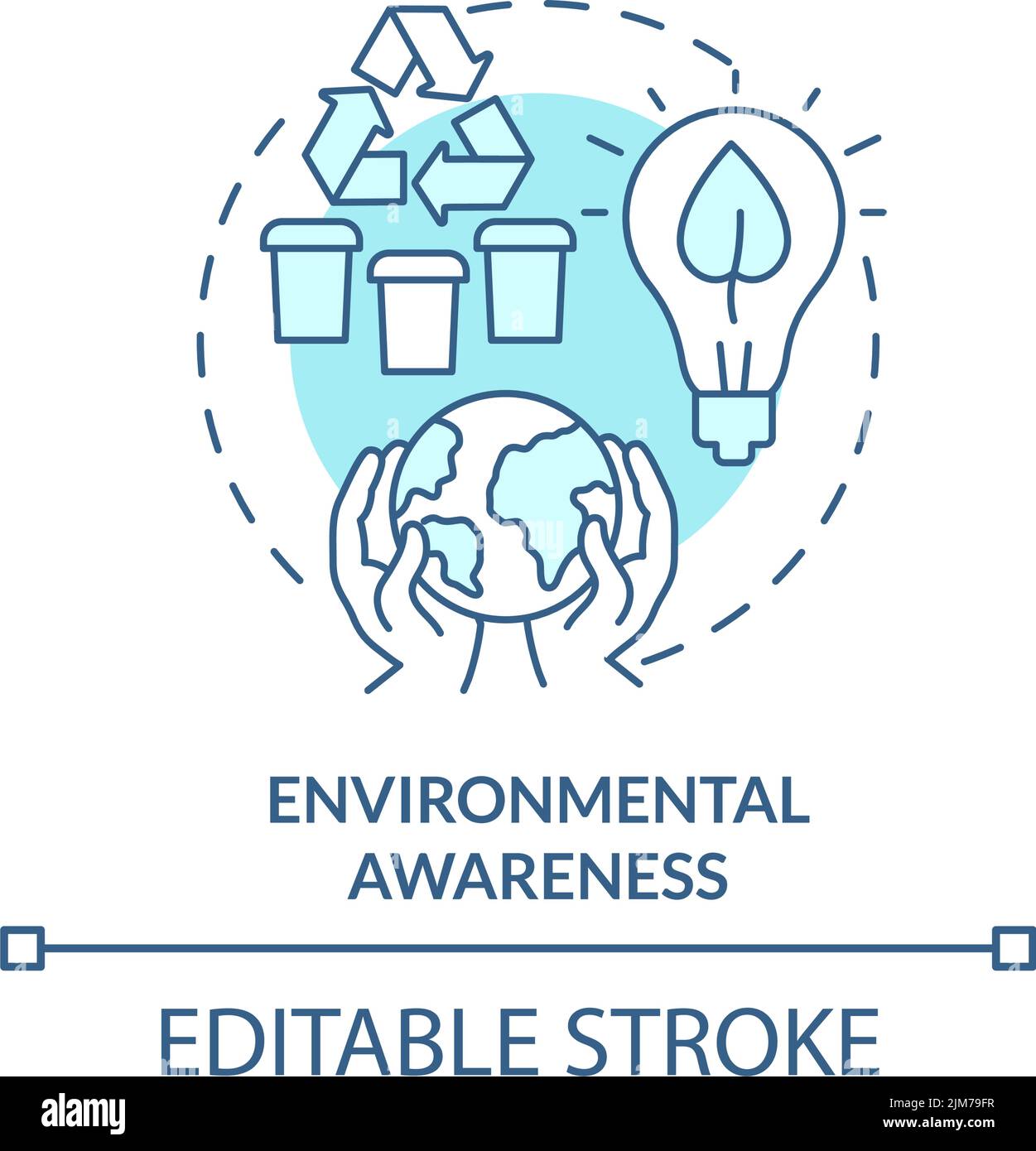 Environmental awareness turquoise concept icon Stock Vector Image & Art ...