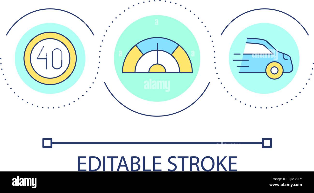 Speed limit loop concept icon Stock Vector Image & Art - Alamy