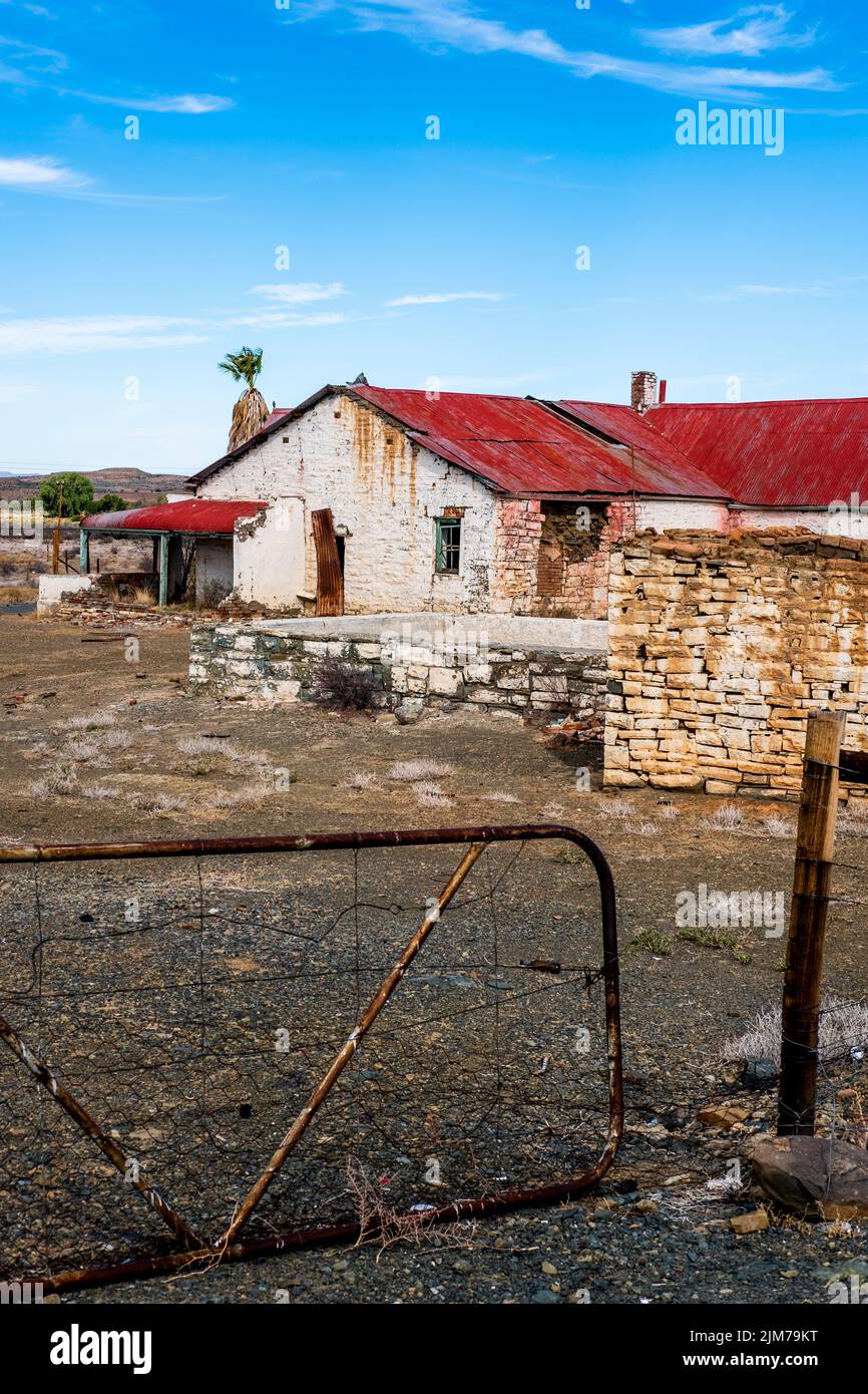 A closeup of an old house with a blue sky background Stock Photo - Alamy