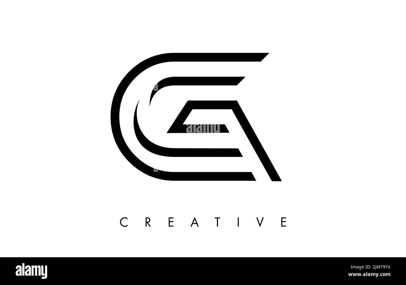 G Letter Logo Monogram with Black and White Lines and Minimalist Design ...