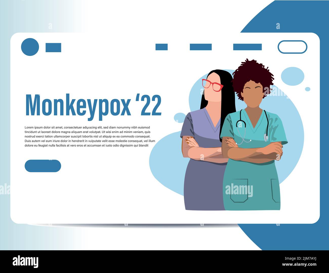 Medical personnel team, character of doctors and nurses wearing a ...