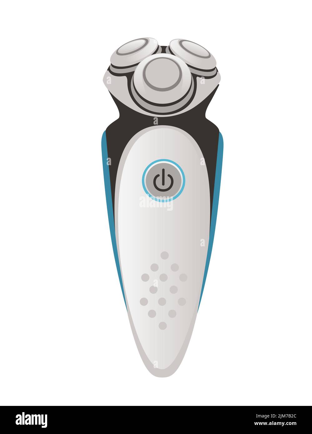 Electric razor with triple round blades cordless shaver vector ...