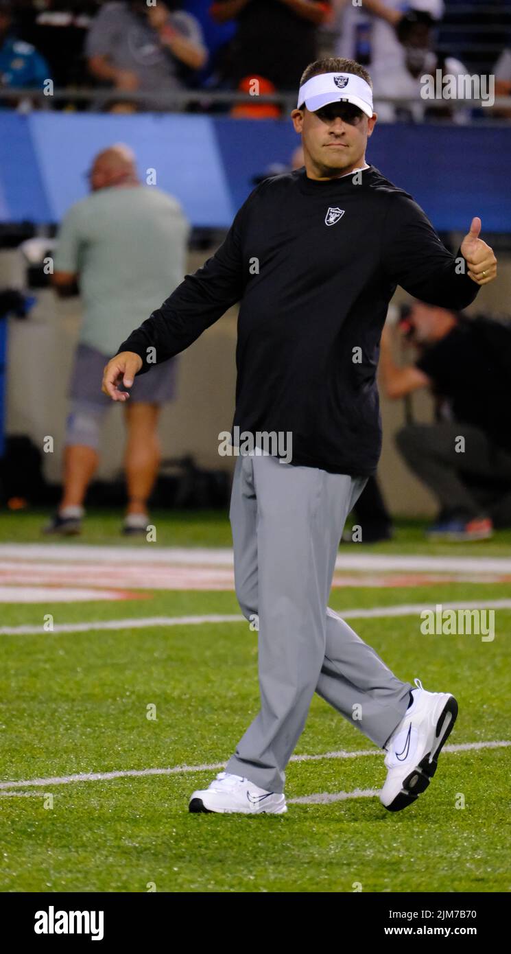 Canton, OH, USA. 4th Aug, 2022. Head Coach Josh McDaniels during the ...