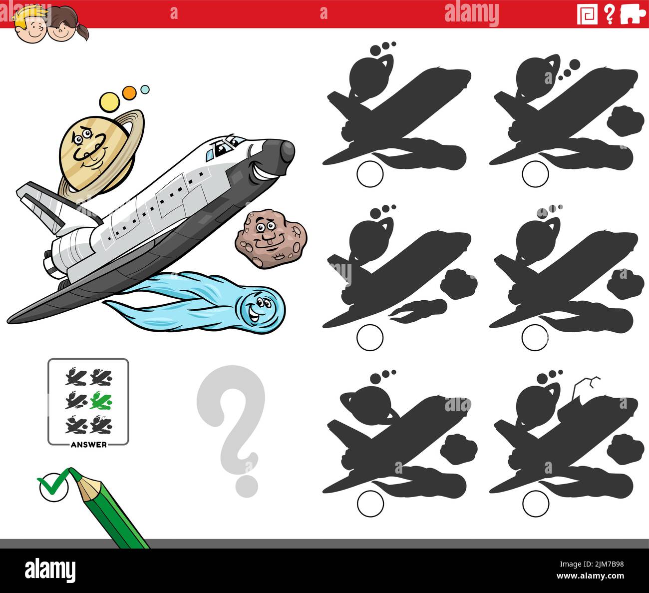 Cartoon illustration of finding the shadow without differences ...