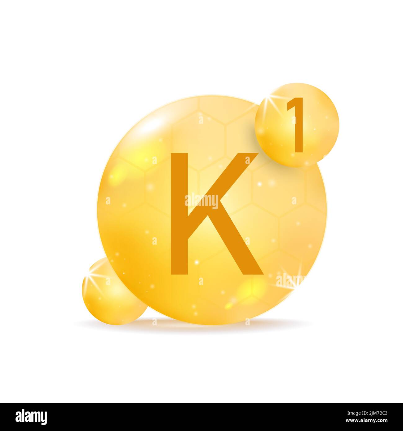 Vitamin K1 golden icon. Capsule with vitamin drops Stock Vector Image ...