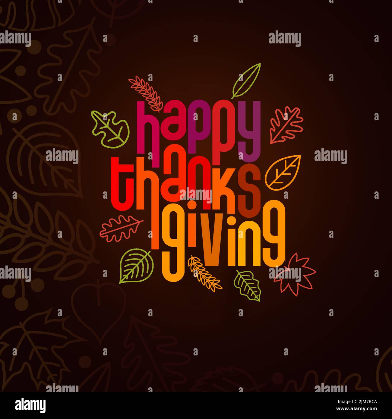 Vector happy thanksgiving typographic design Stock Vector Image & Art ...