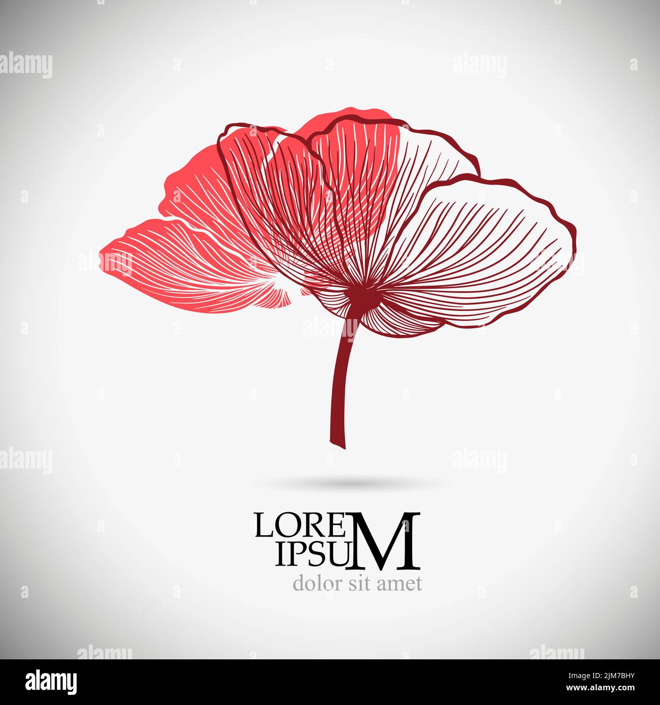 Logo poppy object. Vector illustration Stock Vector Image & Art - Alamy