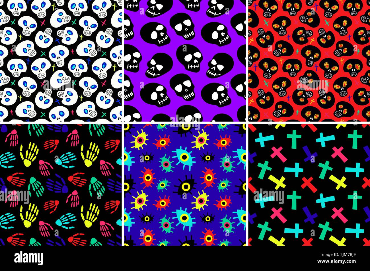 Seamless eyes patterns Cut Out Stock Images & Pictures - Alamy