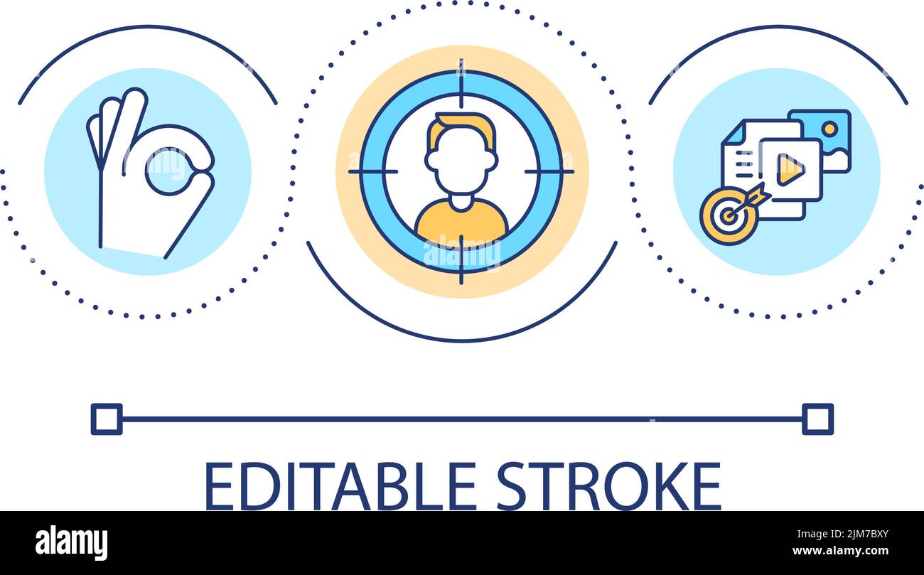 Targeted advertising loop concept icon Stock Vector Image & Art - Alamy