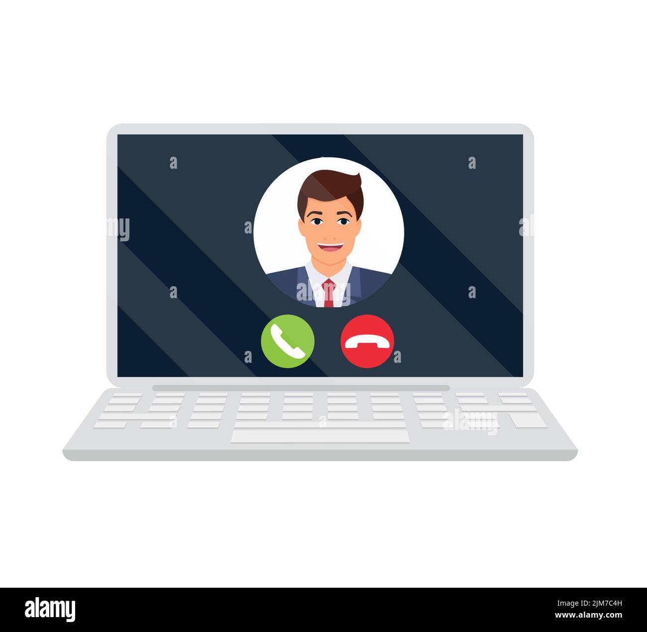 Video chat interface, user web video call window. Concept of social ...