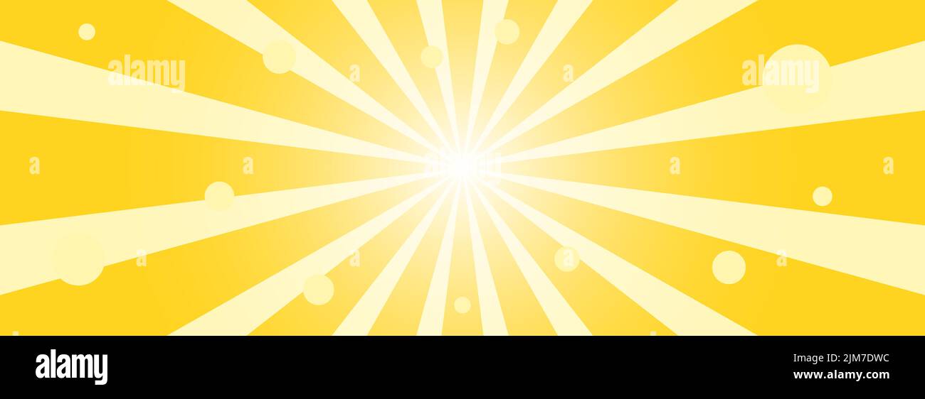Sun, rays wide yellowe background. Sun light, shine, summer background ...