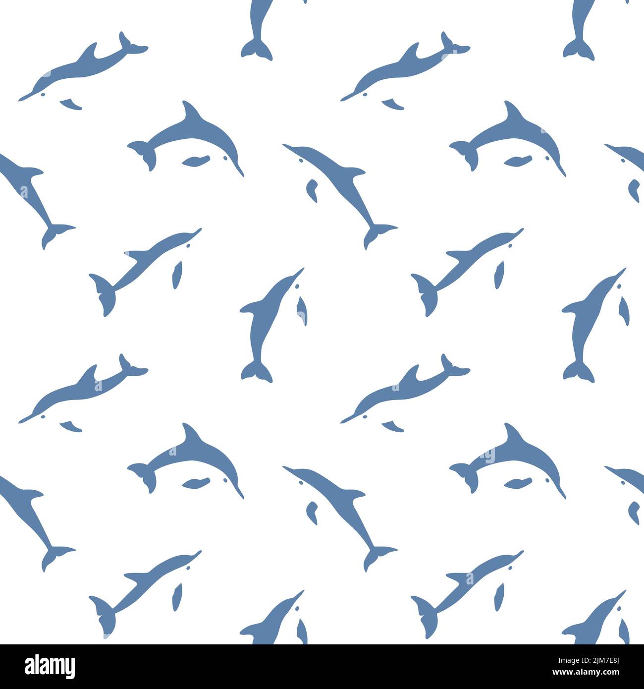 Dolphin seamless pattern. Vector illustration in abstract style Stock ...