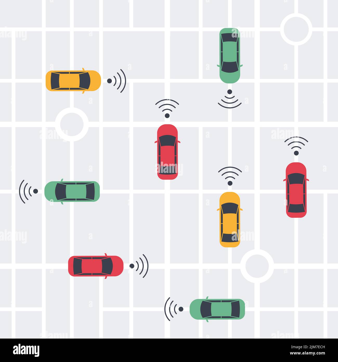 Driverless smart Car, autonomous vehicle, auto with autopilot with ...