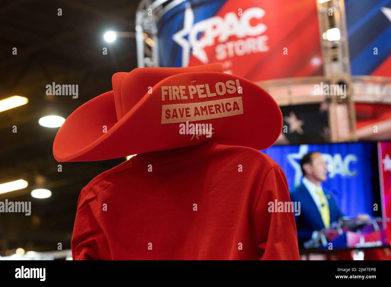 Merchandise on sale during CPAC Texas, USA. , . (Photo by Lev Radin ...