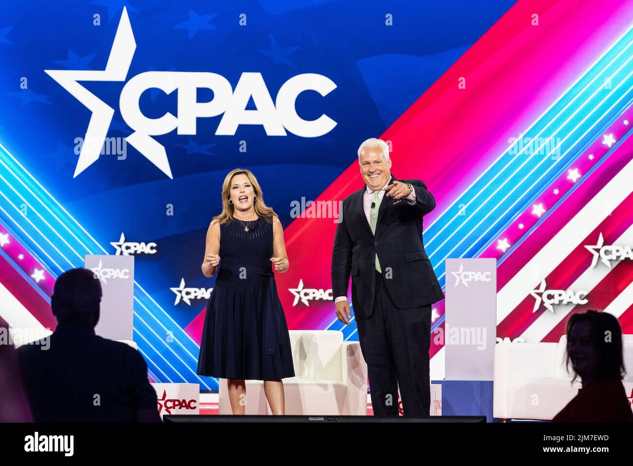Mercedes Schlapp and Matt Schlapp speak during CPAC Texas, USA ...