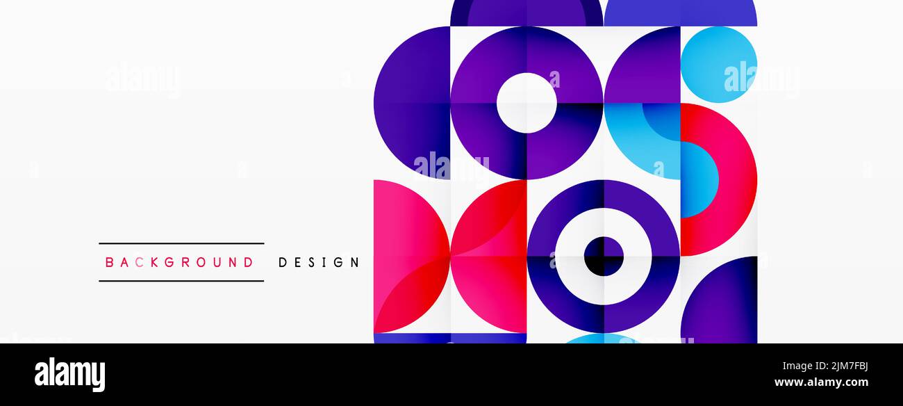 Clean minimal circle background. Colorful template for wallpaper ...