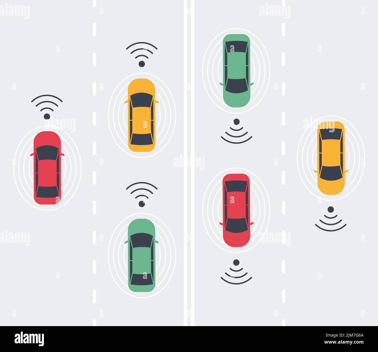 Driverless smart Car, autonomous vehicle, auto with autopilot with ...