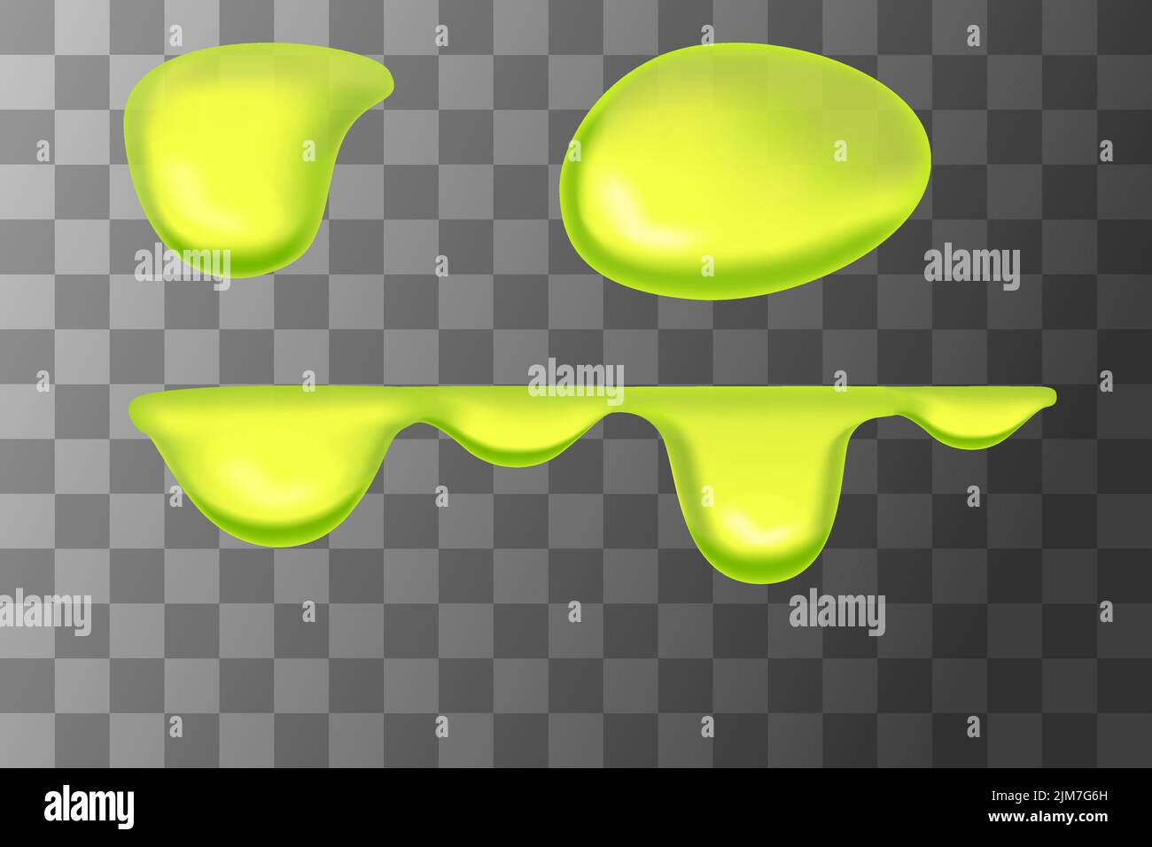 Green slime spot toxic splat flowing vector illustration on transparent ...