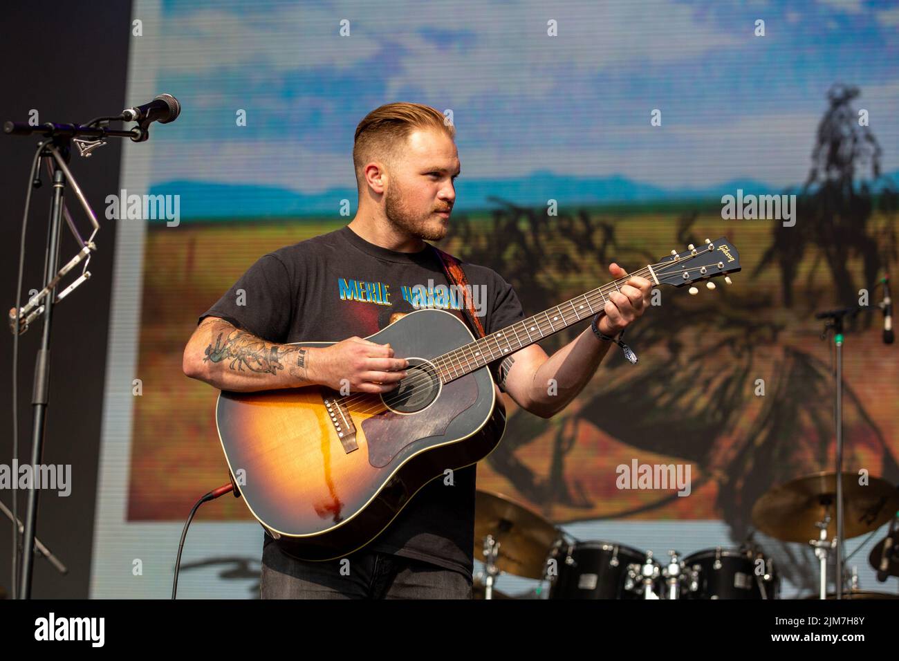 Chicago, Illinois, August 4, 2022, Zach Bryan during the Windy City ...