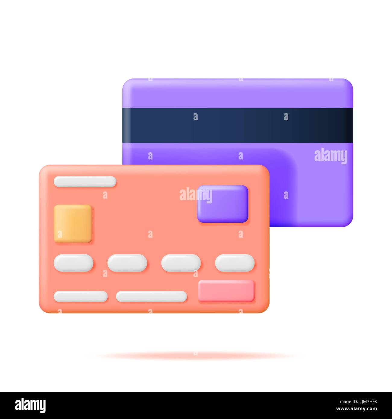 3D Bank Card Isolated on White Stock Vector Image & Art - Alamy