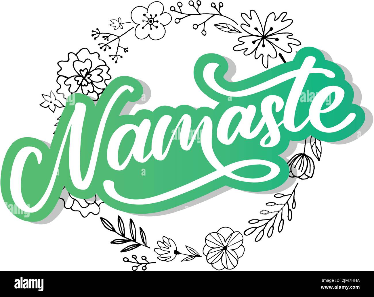 Namaste lettering Indian greeting, Hello in Hindi T shirt hand lettered ...