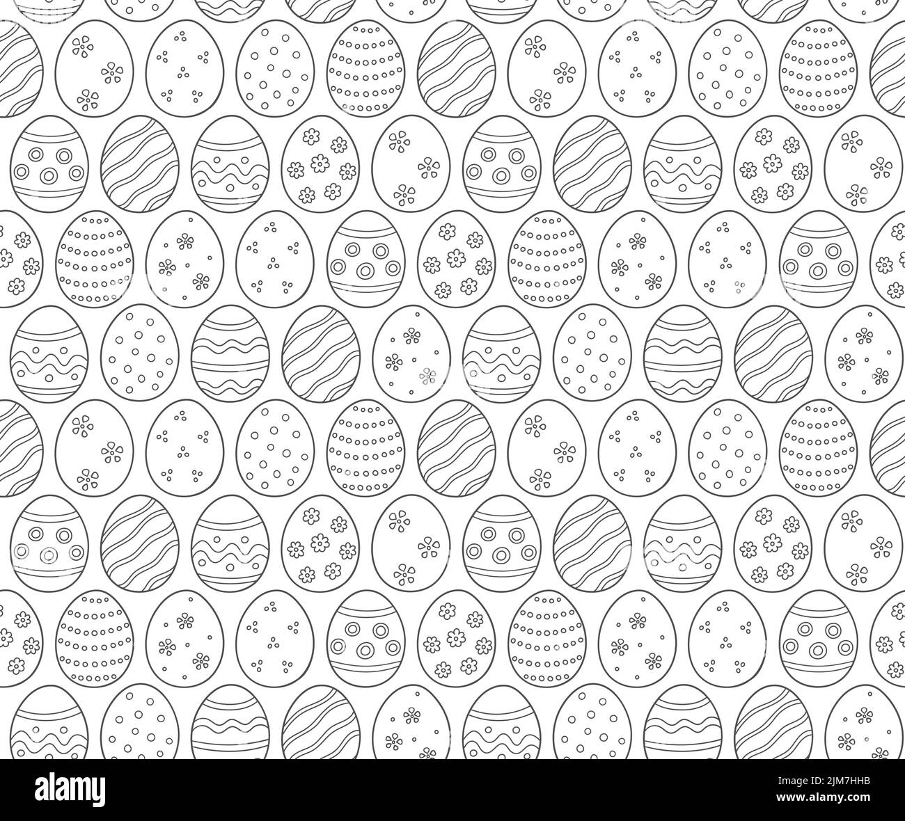 Easter eggs as symbol the great religious holiday. Seamless pattern in ...