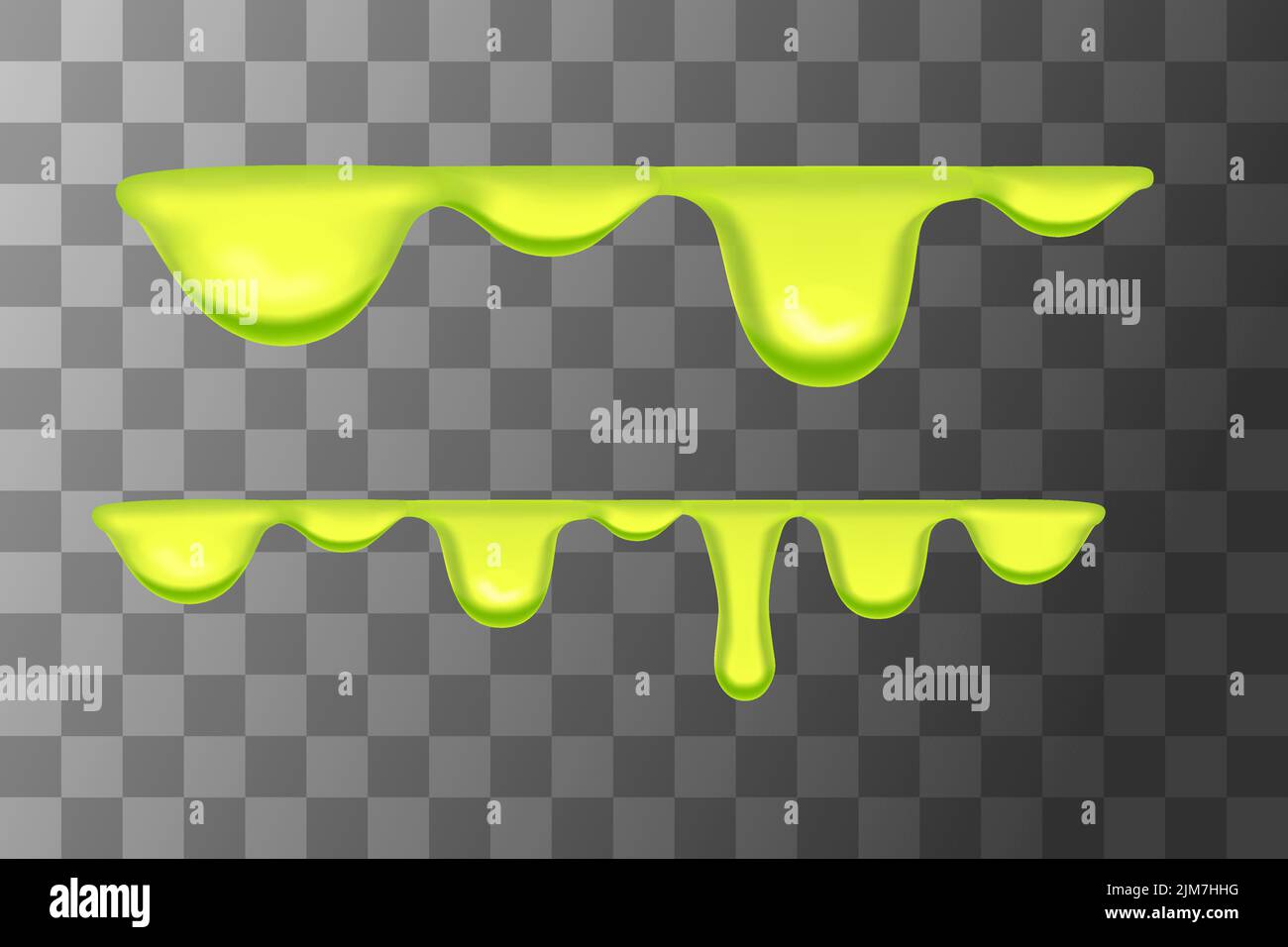 Green slime spot toxic splat flowing vector illustration on transparent ...