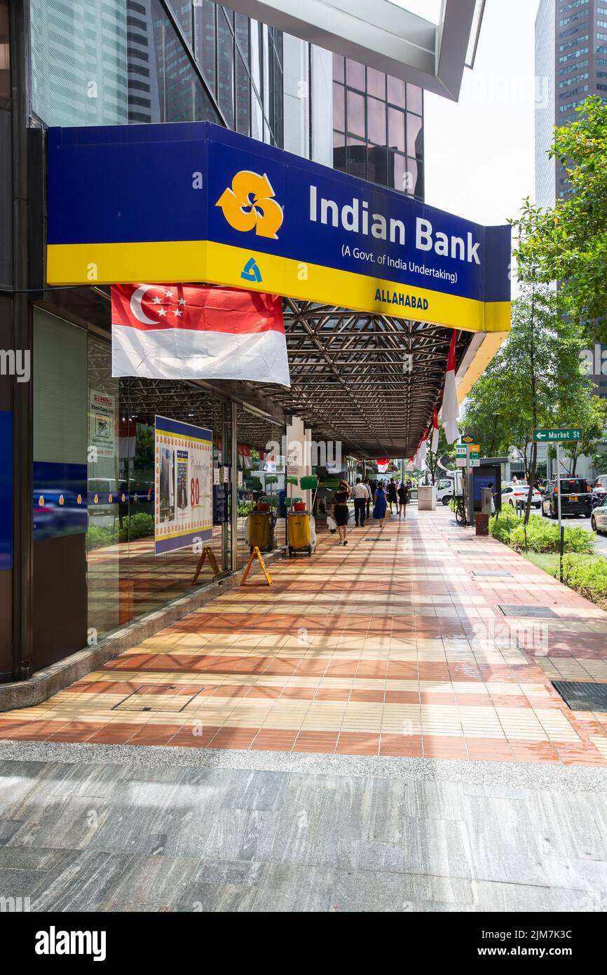 Indian Bank branding and signage in Singapore Stock Photo - Alamy
