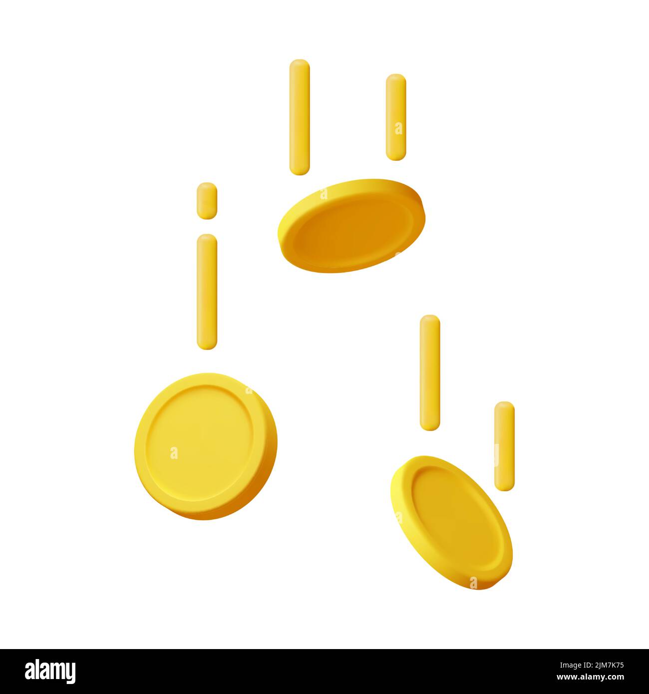3D Falling Gold Coins Isolated. Money Rain Stock Vector Image & Art - Alamy