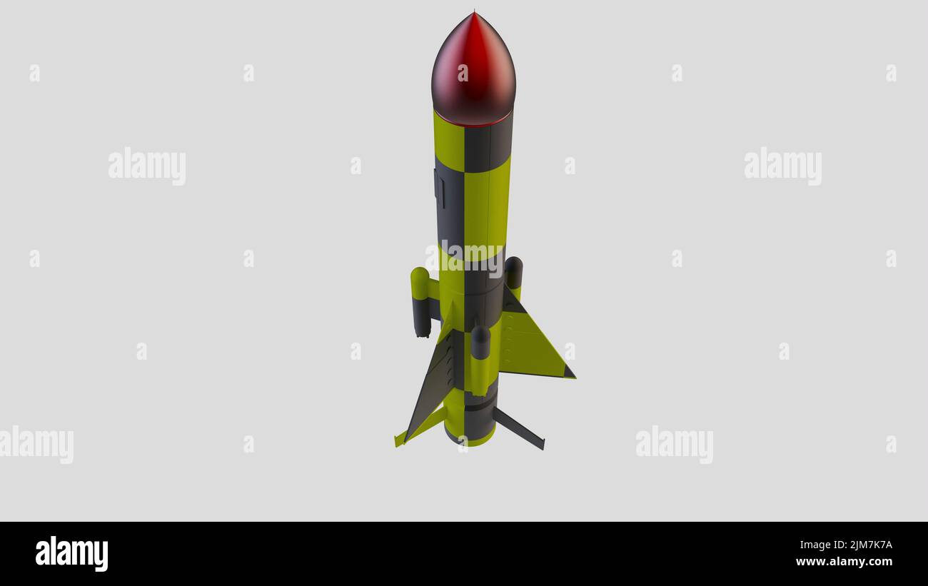 rocket missile ammo war conflict militar warhead nuclear weapon nuke 3d ...