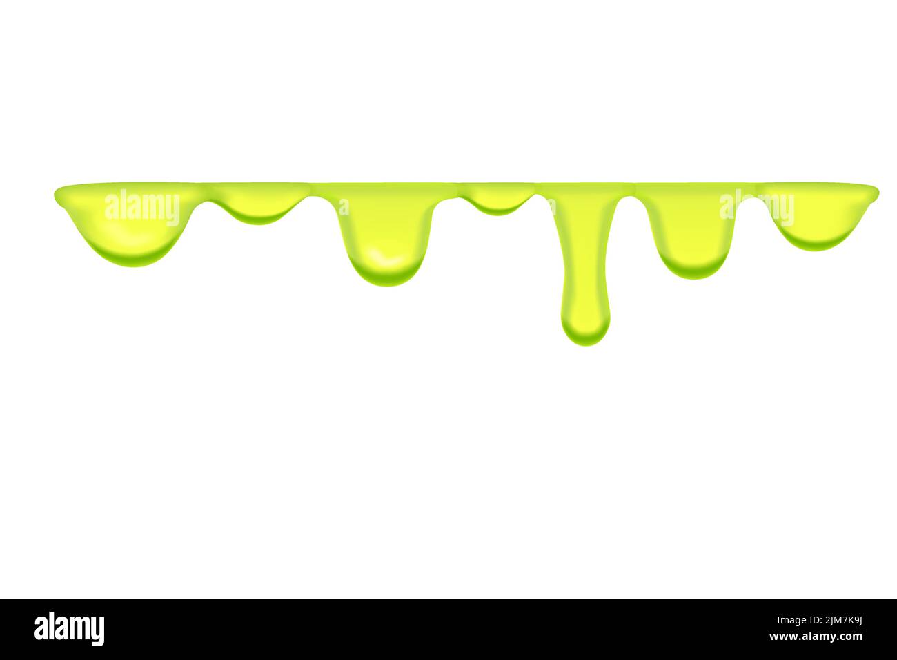 Green slime spot flowing toxic splat vector illustration on white ...