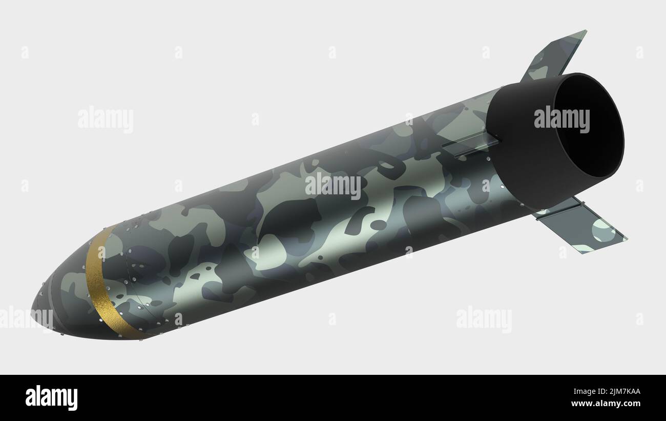 rocket missile ammo war conflict militar warhead nuclear weapon nuke 3d ...