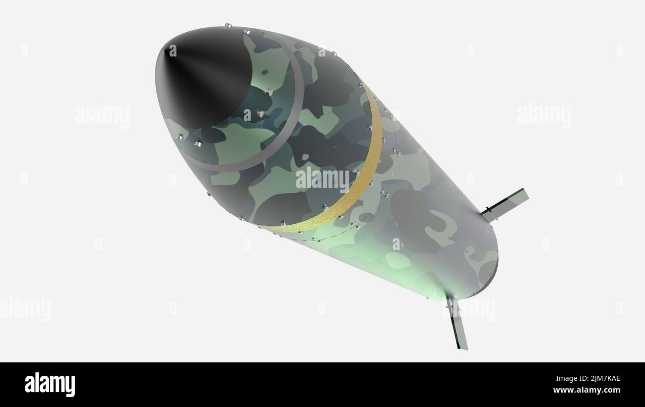 rocket missile ammo war conflict militar warhead nuclear weapon nuke 3d ...