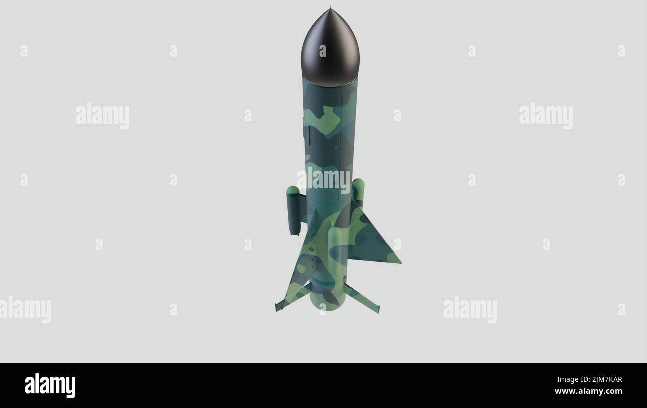 rocket missile ammo war conflict militar warhead nuclear weapon nuke 3d ...