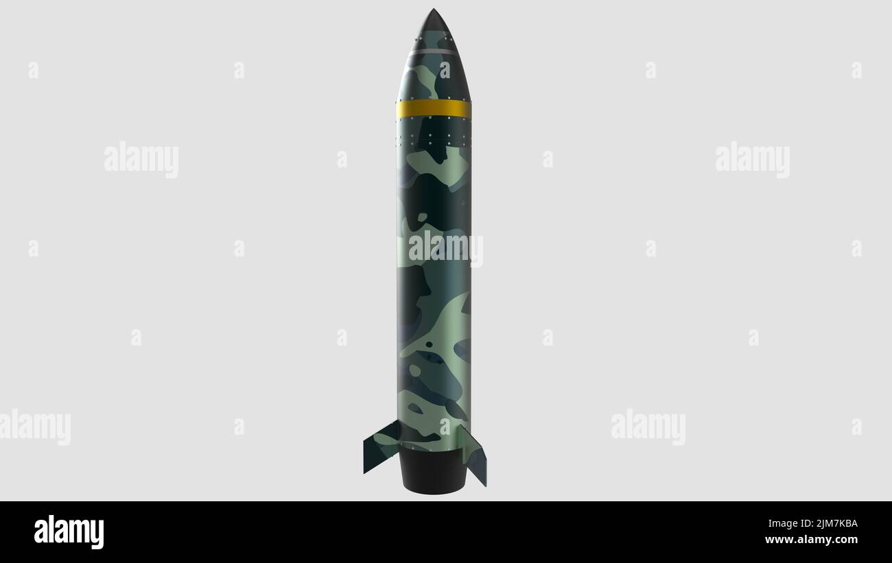 rocket missile ammo war conflict militar warhead nuclear weapon nuke 3d ...