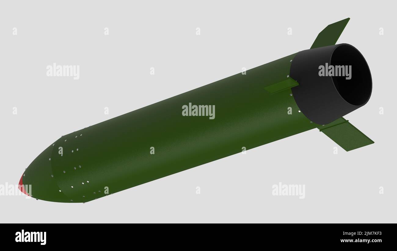 rocket missile ammo war conflict militar warhead nuclear weapon nuke 3d ...