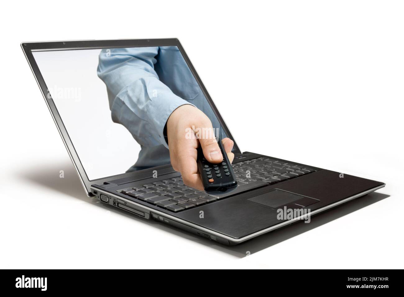 Hand controlled tv hi-res stock photography and images - Alamy