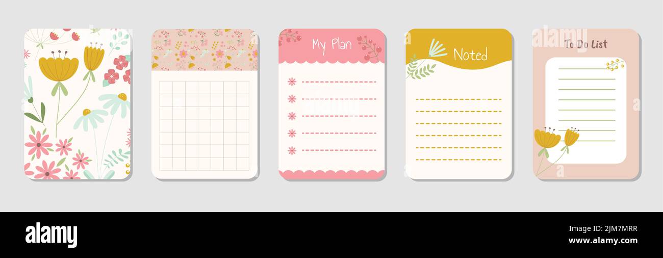 Collection of cute note paper Stock Vector Image & Art - Alamy