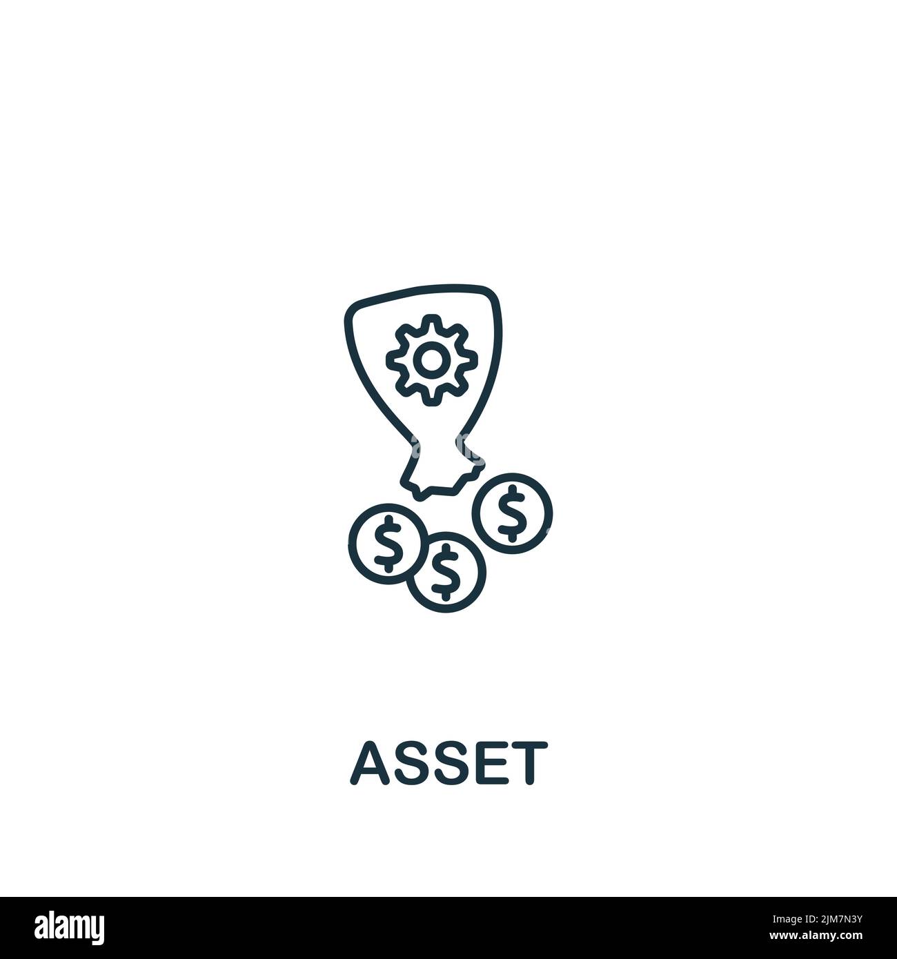 Asset icon. Monochrome simple Accounting icon for templates, web design ...